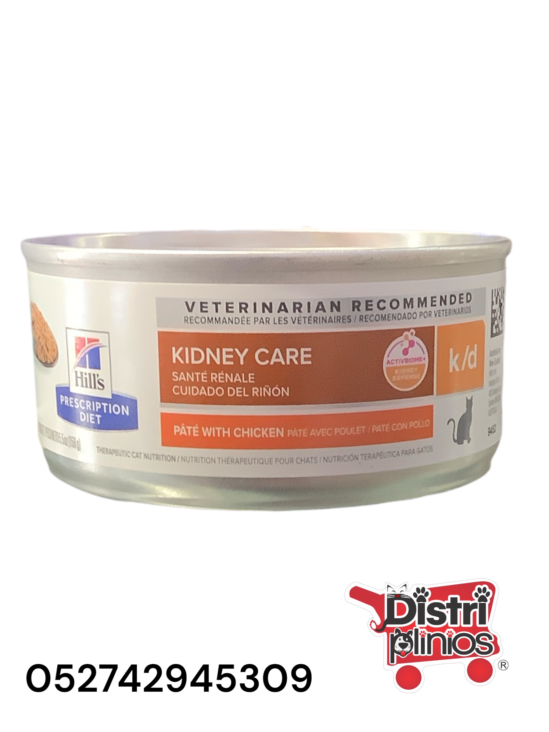 Hill’s Feline k/d Lata Cuidado Renal 156g – Distriplinios