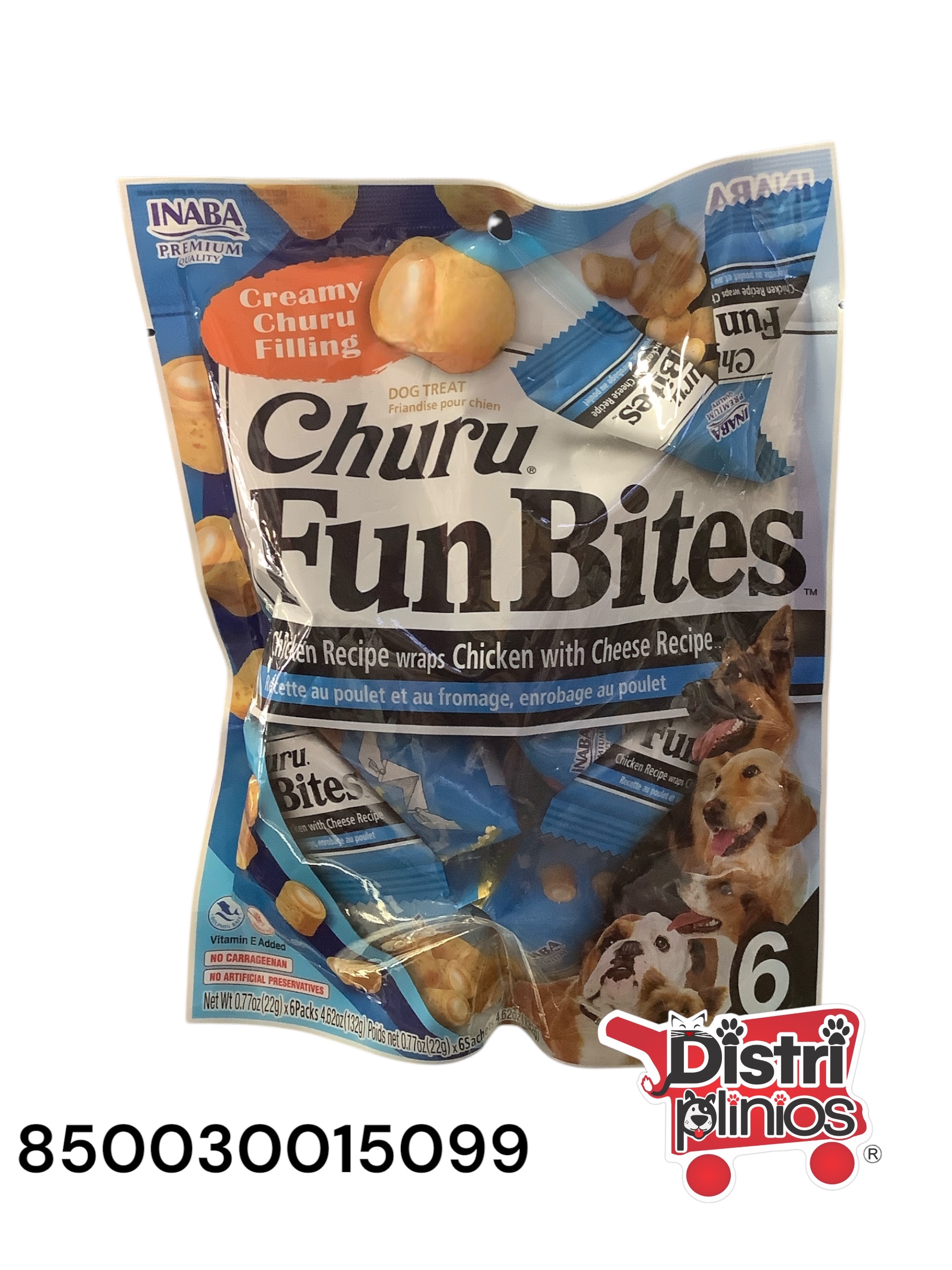 Churu Fun Bites Pollo y Queso – Perro (6 paquetes de 132g c/u ...